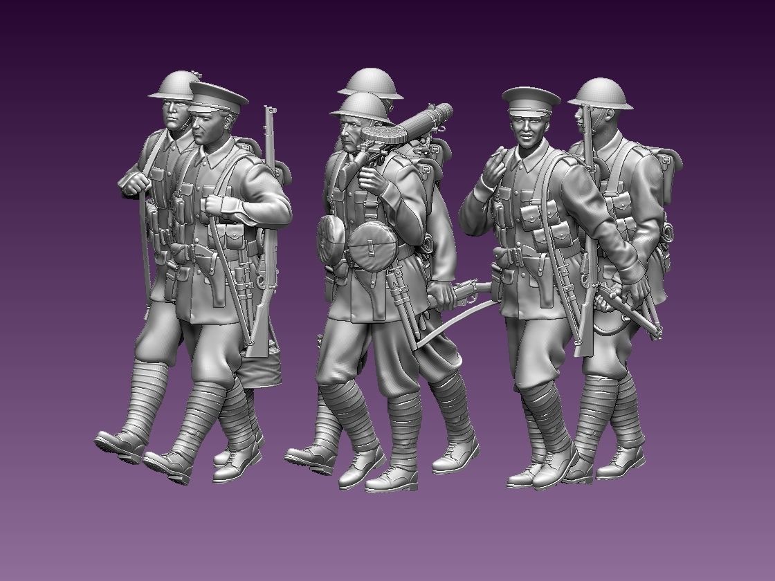 British soldiers ww1 3D model 3D printable | CGTrader