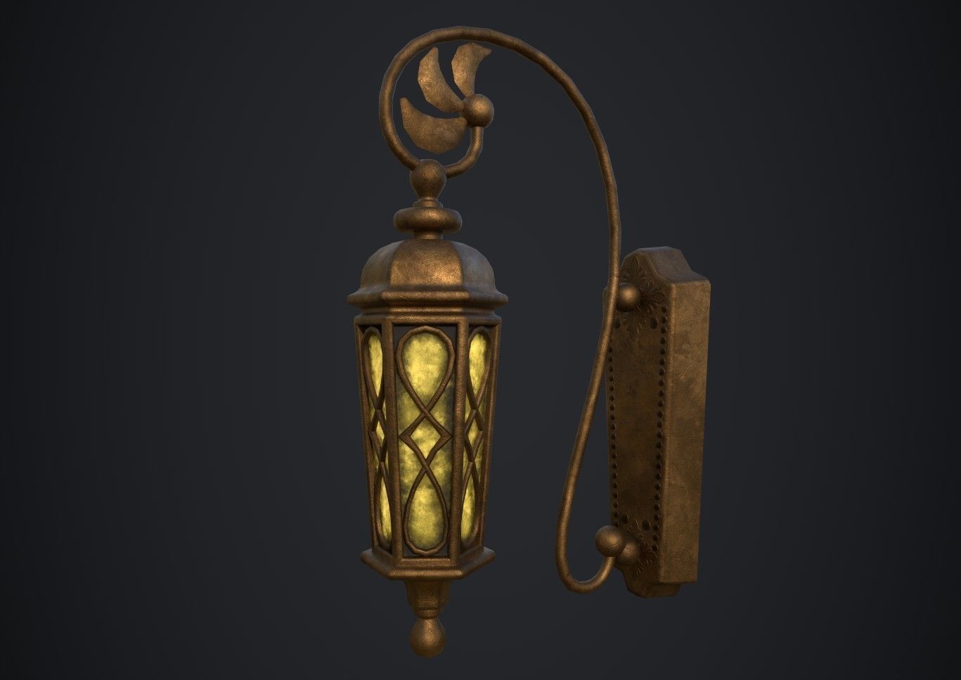 3D model Wall Lamp with 3 textures and 3 LODs VR / AR / low-poly | CGTrader