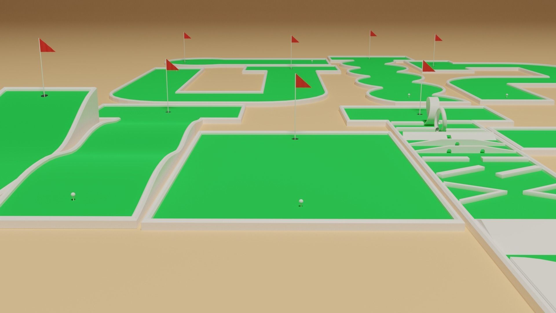 3D model Mini Golf Course Collection VR / AR / low-poly | CGTrader