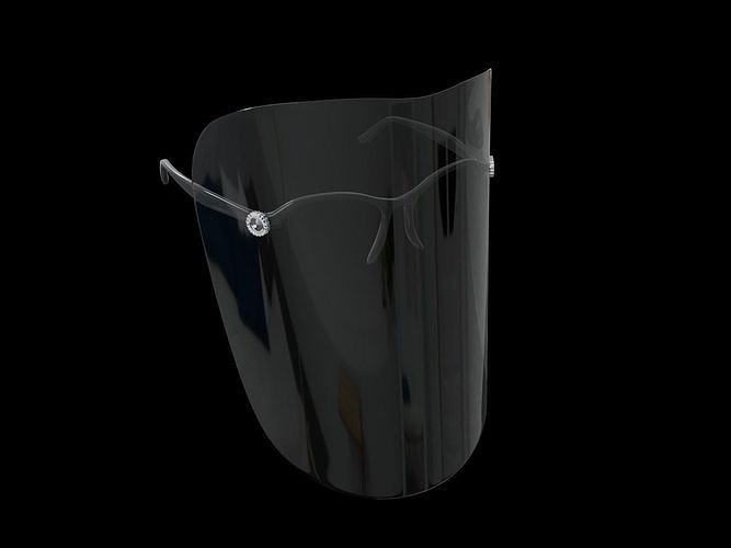 Faceshield clear face shield 3D model | CGTrader
