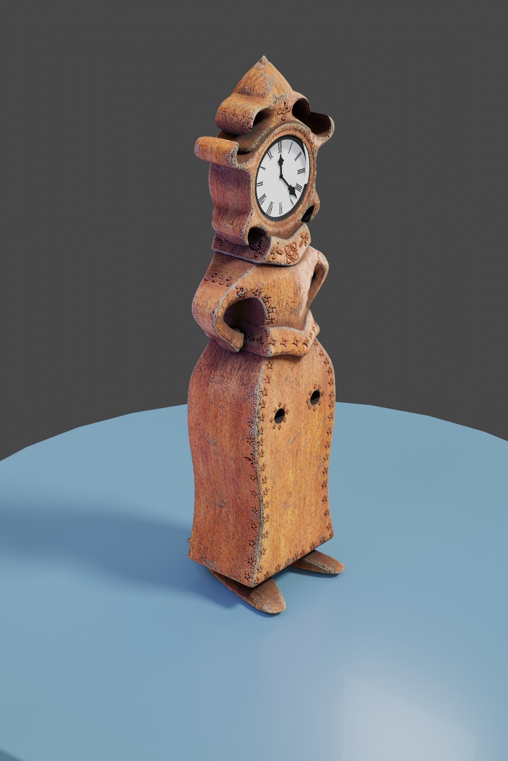 3D model Old Standing Clock Grandpa Clock VR / AR / low-poly | CGTrader