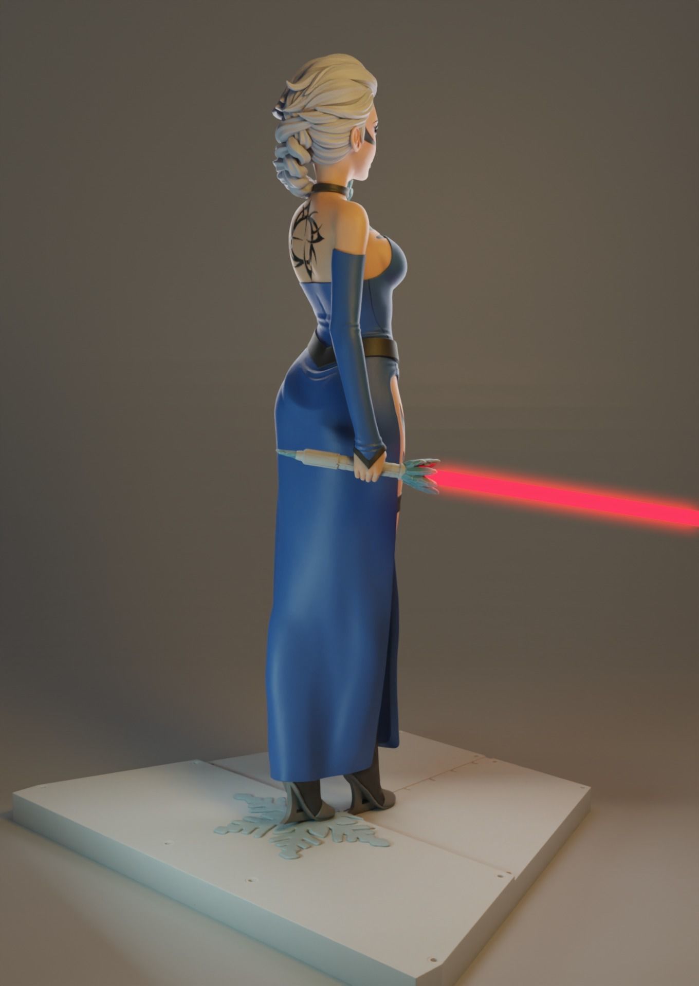 Darth Elsa and Jedi Anna Combo free 3D model 3D printable | CGTrader