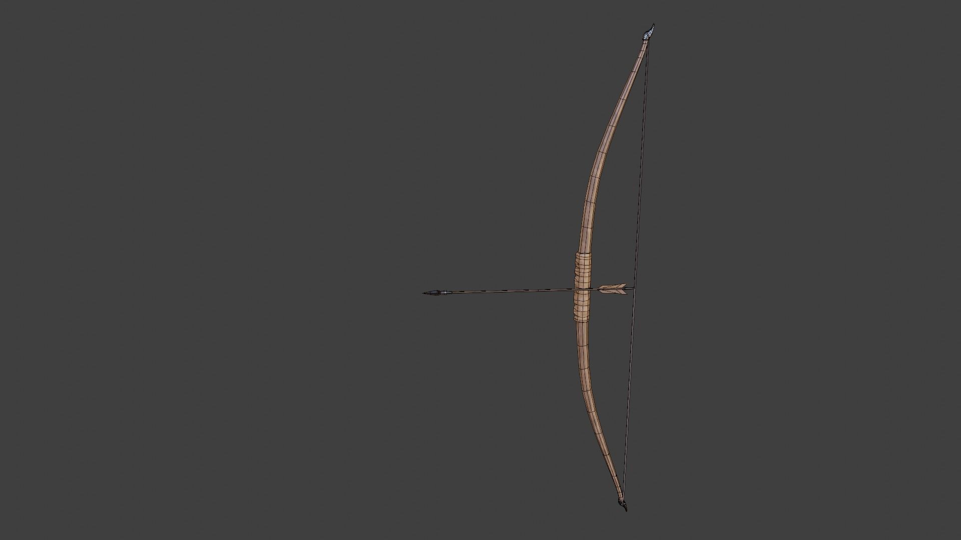 3D model Low-poly Long Bow VR / AR / low-poly rigged animated | CGTrader