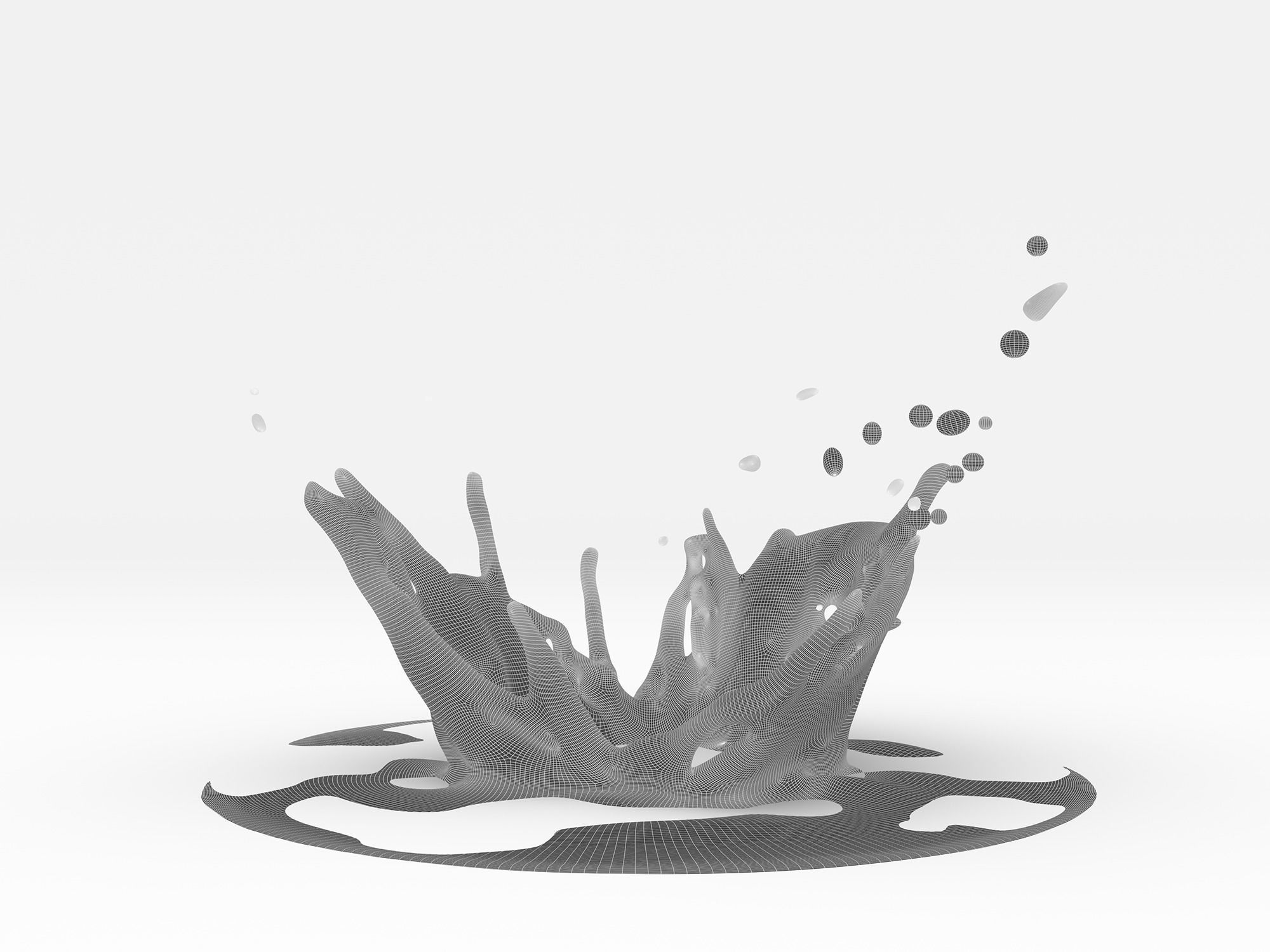 Crown splash water 3D model | CGTrader