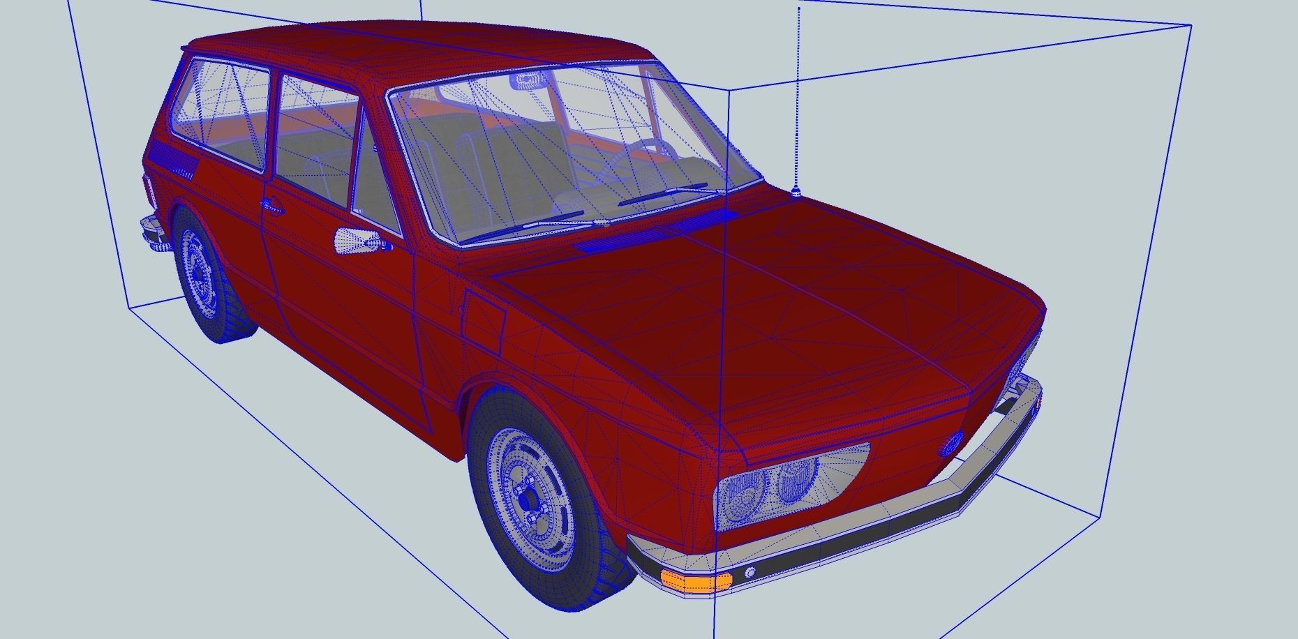 Volkswagen Brasilia 70s Type 321 3D model | CGTrader