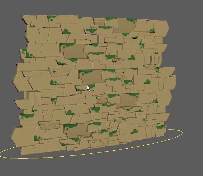 Cartoon rock wall 3D model rigged | CGTrader