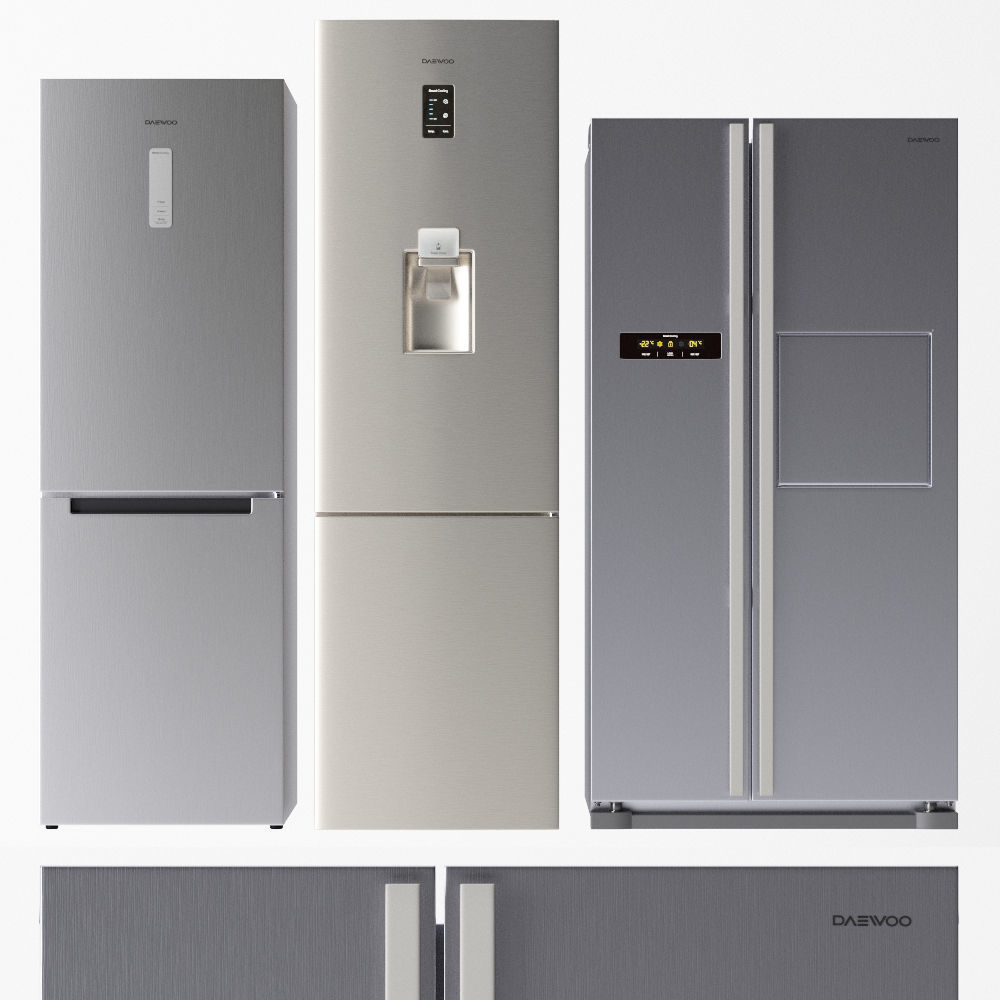 Daewoo Refrigerator Set 3D model | CGTrader