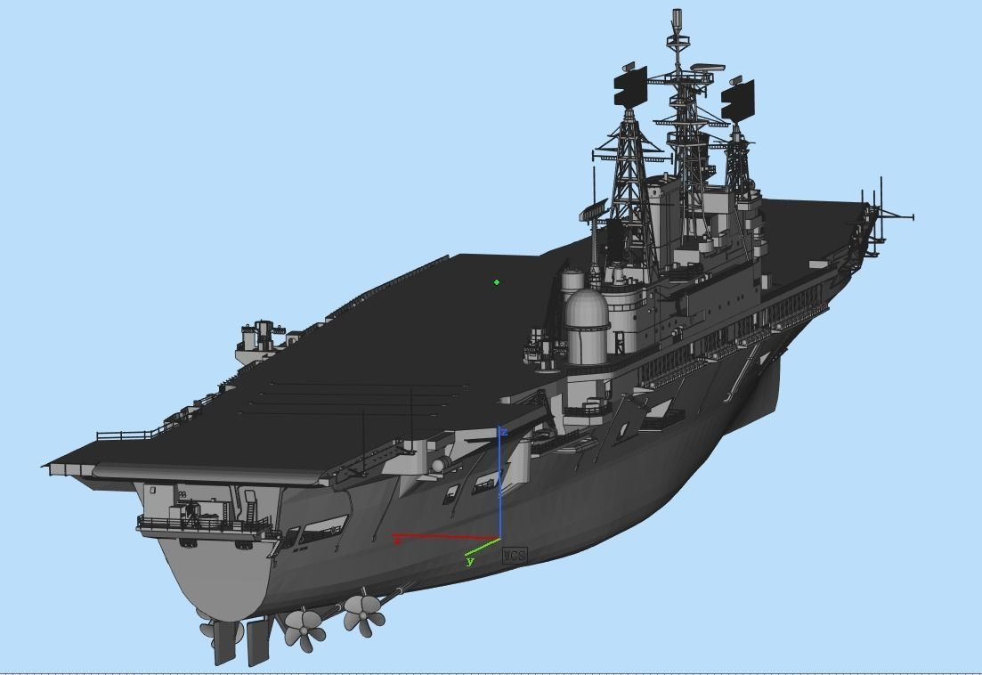 HMS Ark Royal R09 3D model rigged | CGTrader