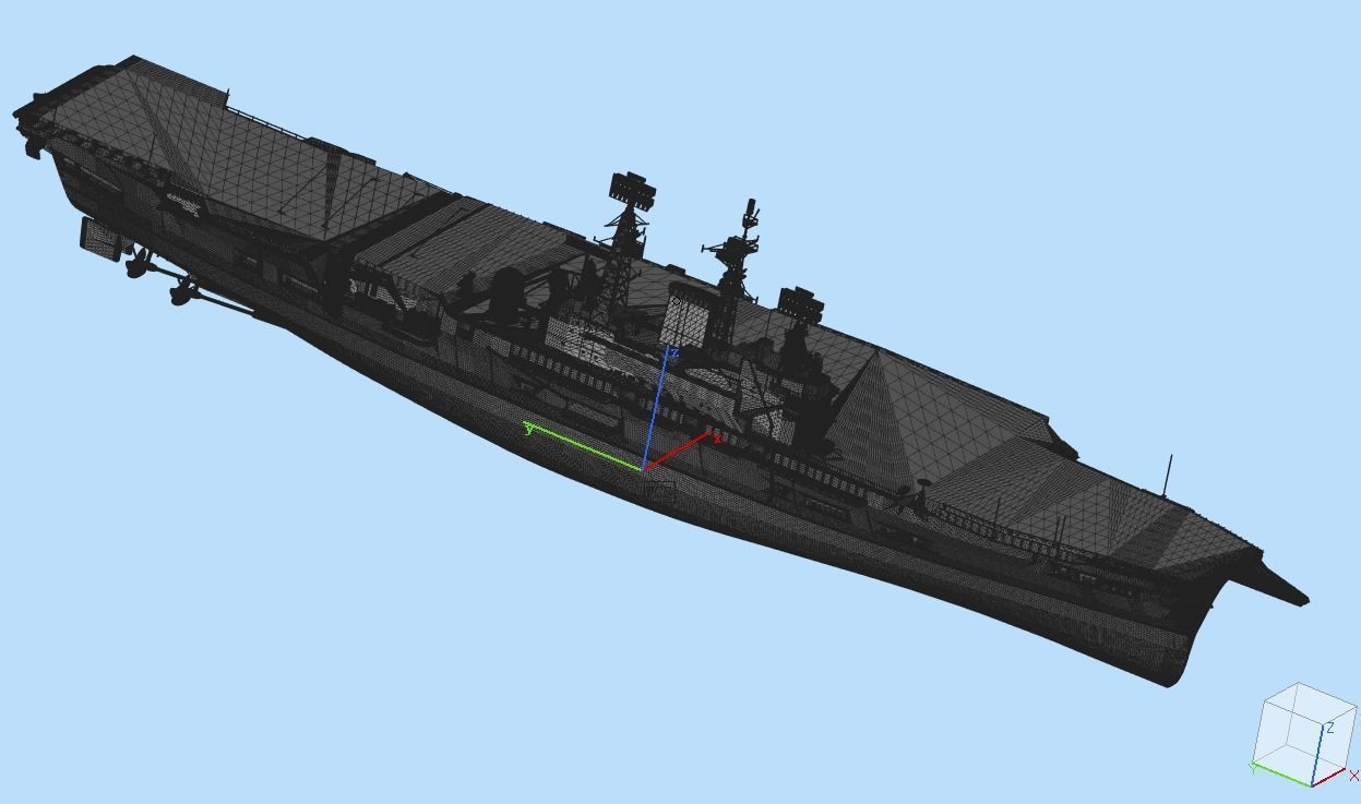 HMS Ark Royal R09 3D model rigged | CGTrader