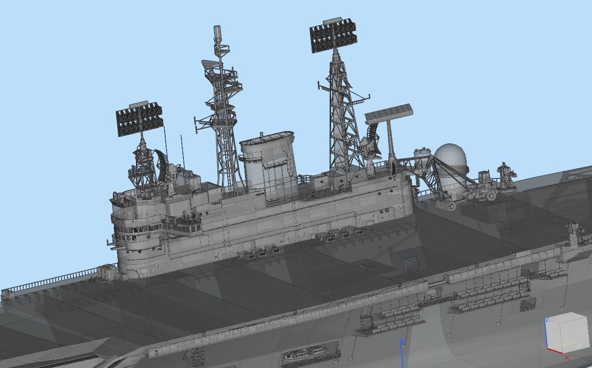 HMS Ark Royal R09 3D model rigged | CGTrader