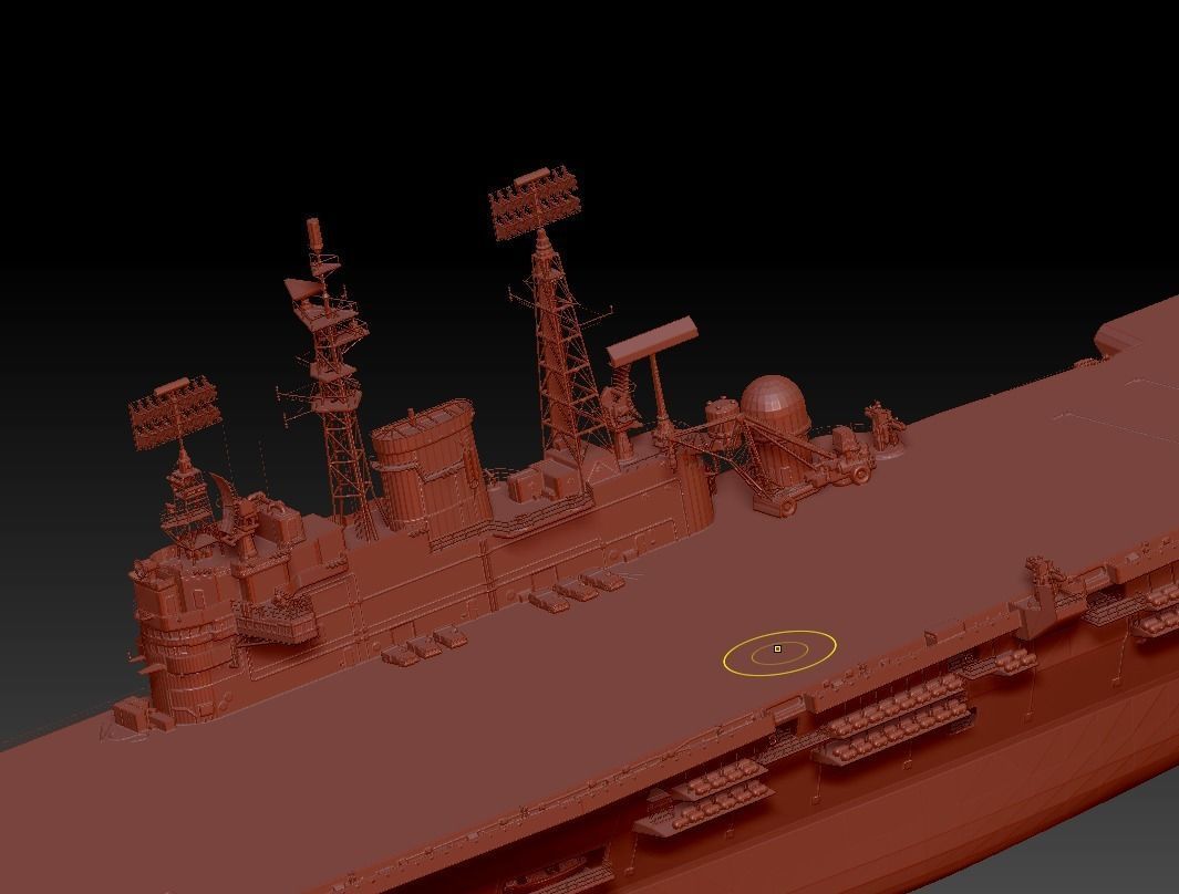 HMS Ark Royal R09 3D model rigged | CGTrader