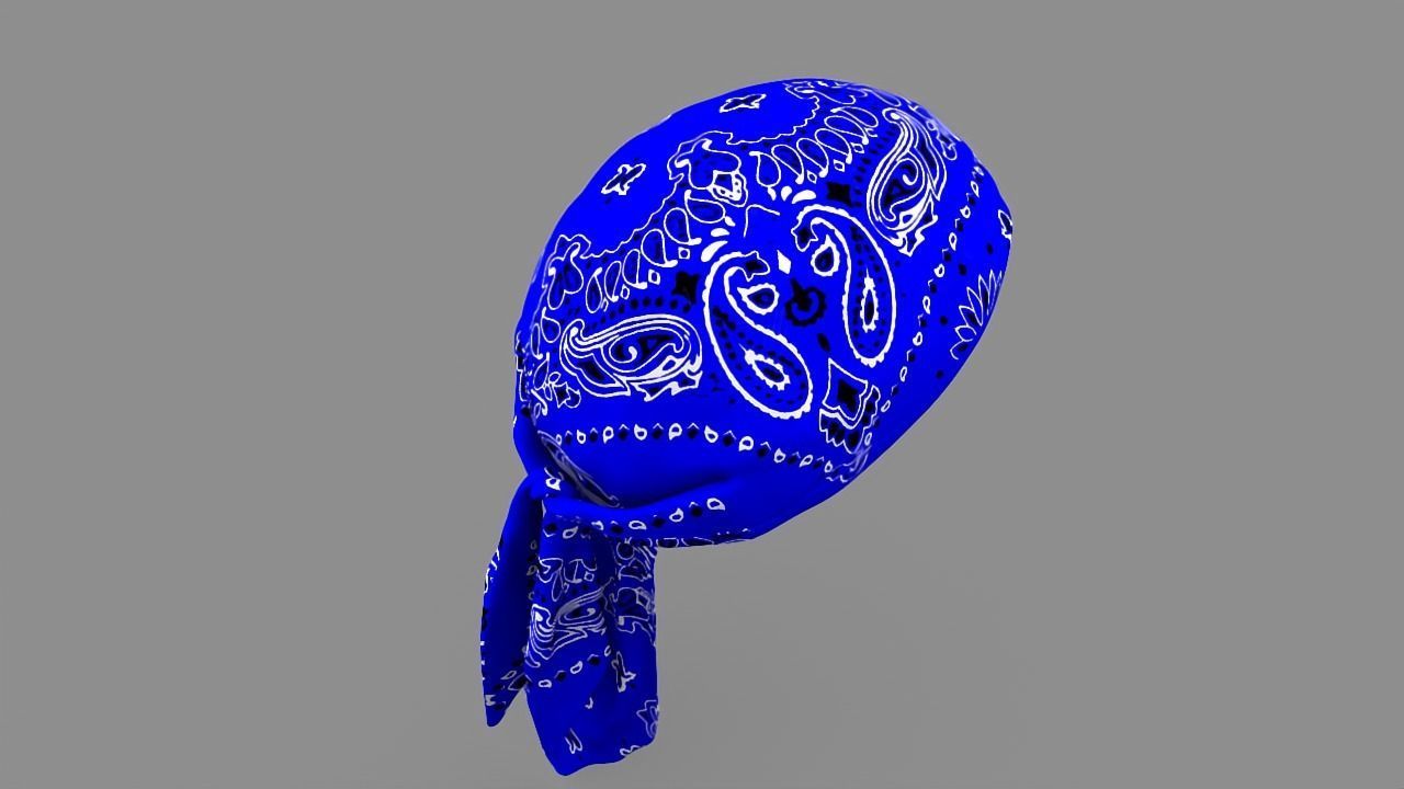 Biker Bandana Head Wrap Package 3D model | CGTrader