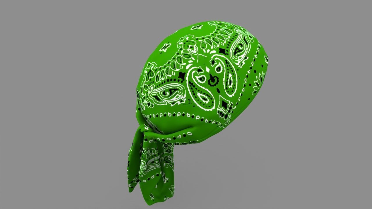 Biker Bandana Head Wrap Package 3D model | CGTrader