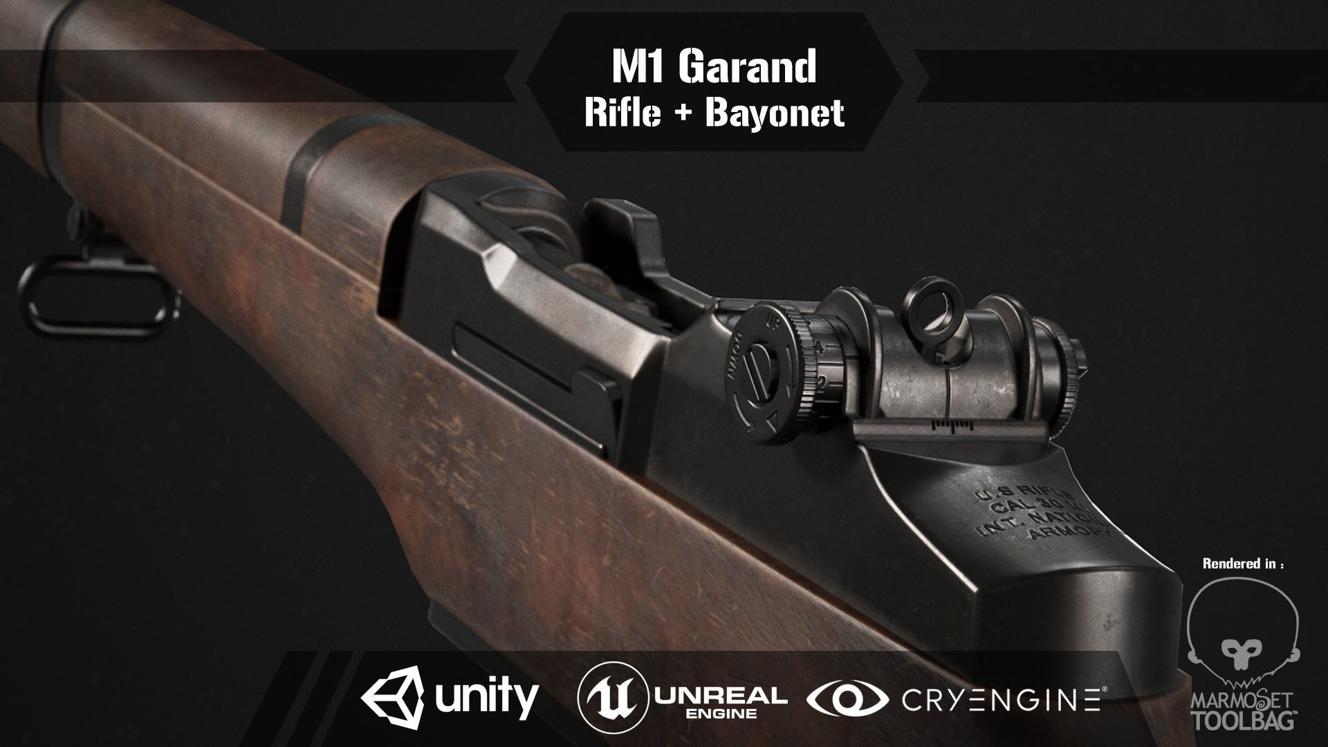 3D model M1 Garand Rifle VR / AR / low-poly | CGTrader