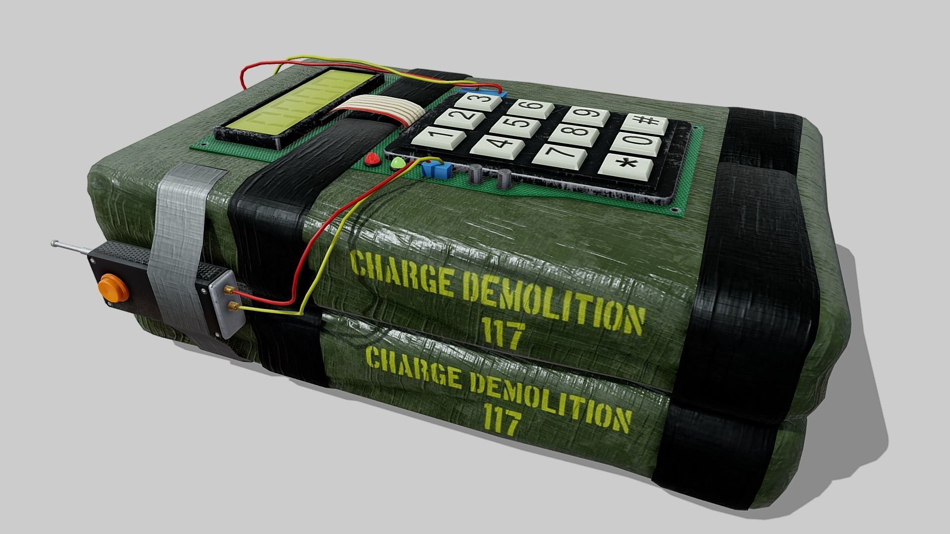 3D model C4 explosive device VR / AR / low-poly | CGTrader