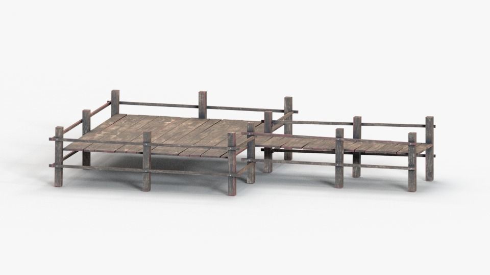 wood port free VR / AR / low-poly 3D model | CGTrader