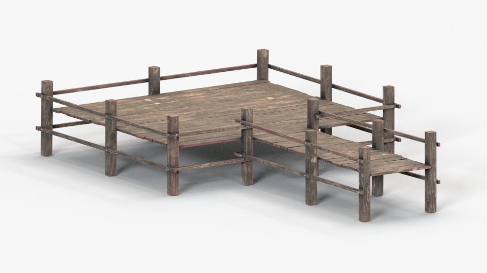 wood port free VR / AR / low-poly 3D model | CGTrader