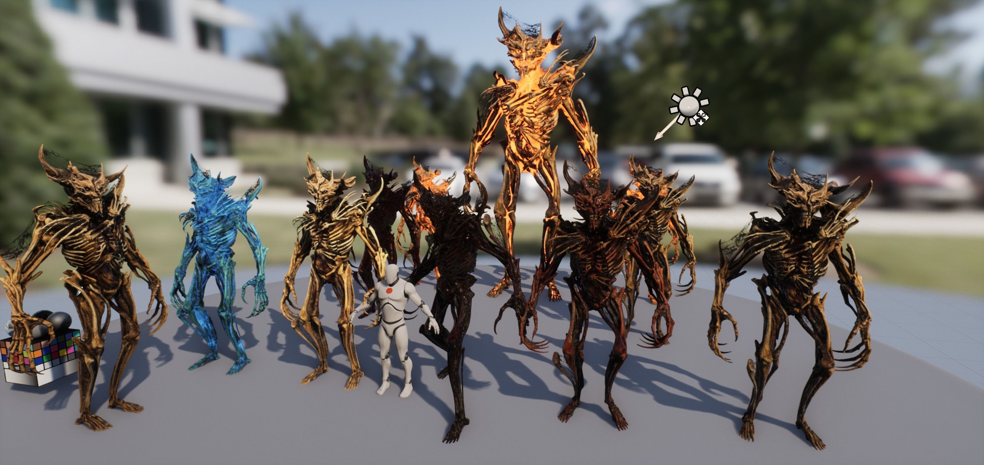 3D model Demon 7 skeleton bone creature VR / AR / low-poly rigged ...