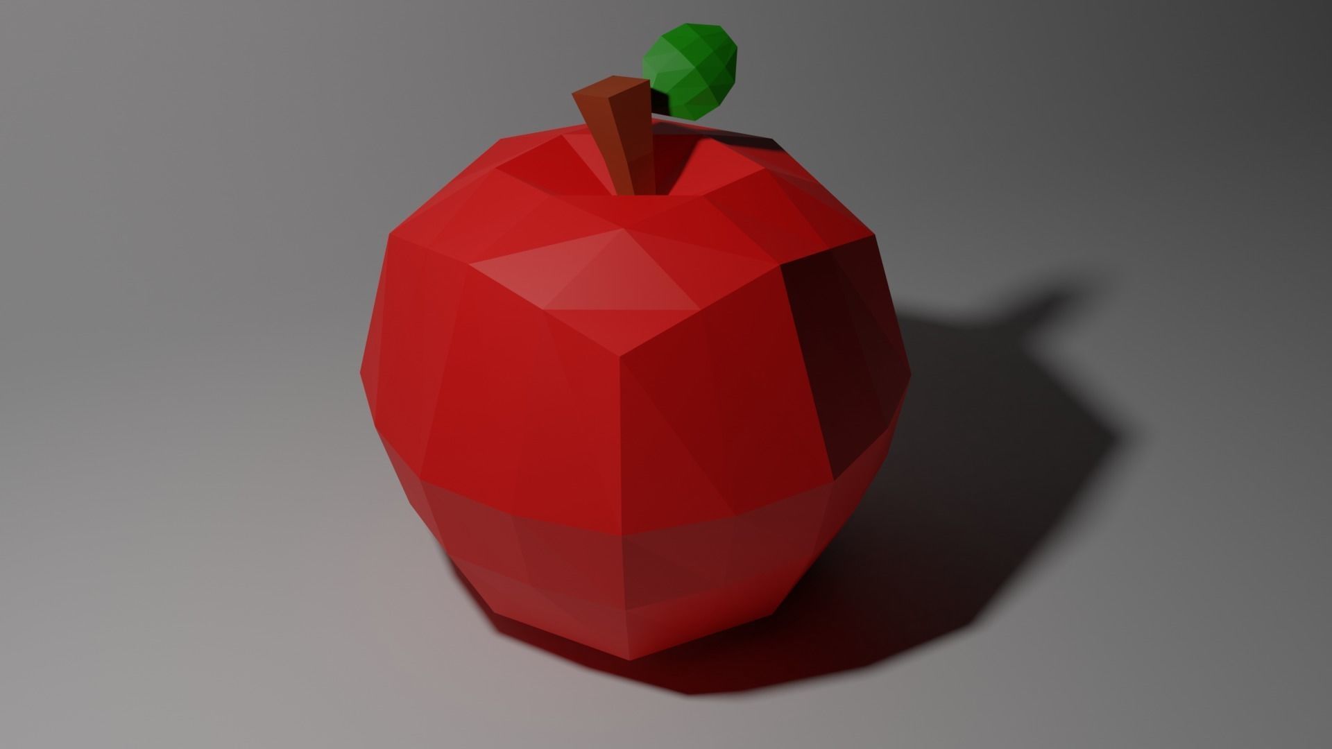 Low Poly apple polygonal free VR / AR / low-poly 3D model | CGTrader