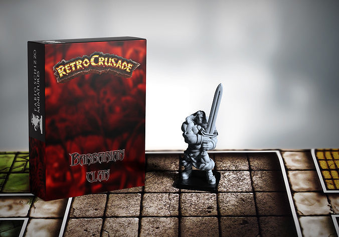 Retrocrusade - Classic Barbarian 3D model 3D printable | CGTrader