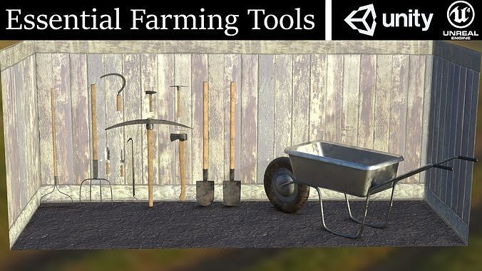 Essential Farming Tools free VR / AR / low-poly 3D model | CGTrader