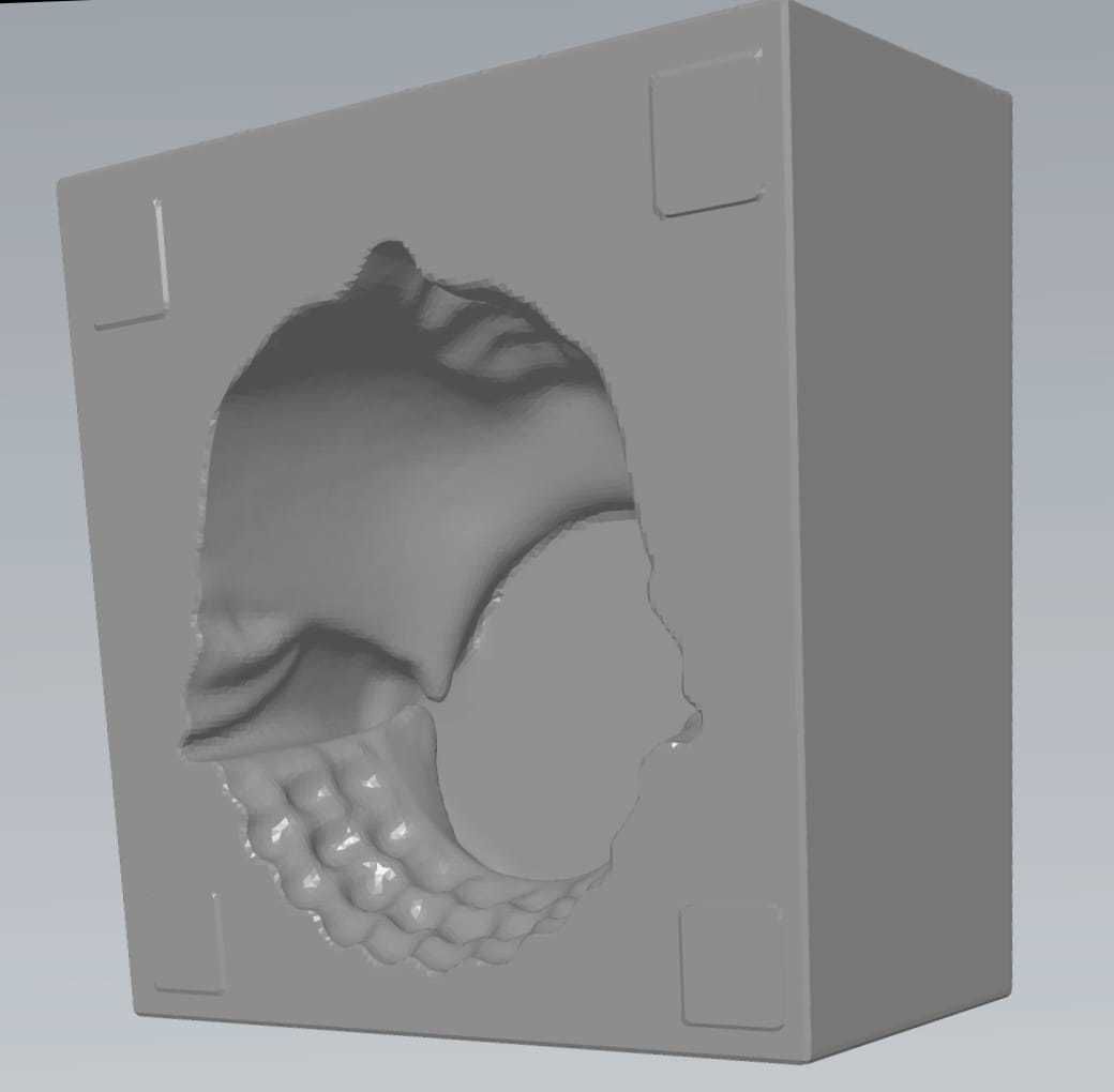 MakeIT Head And Face Top And Bottom Mold 3D Model 3D model | CGTrader