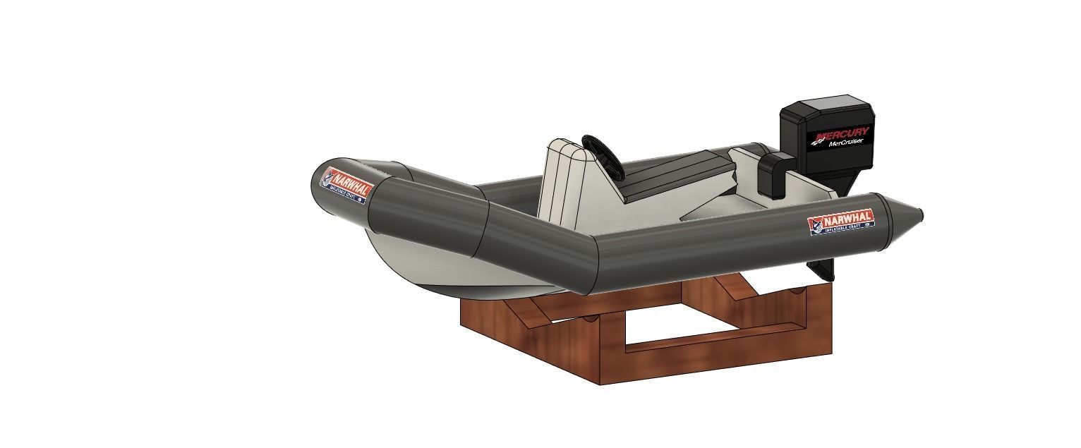 Inflatable boat 3D model 3D printable | CGTrader