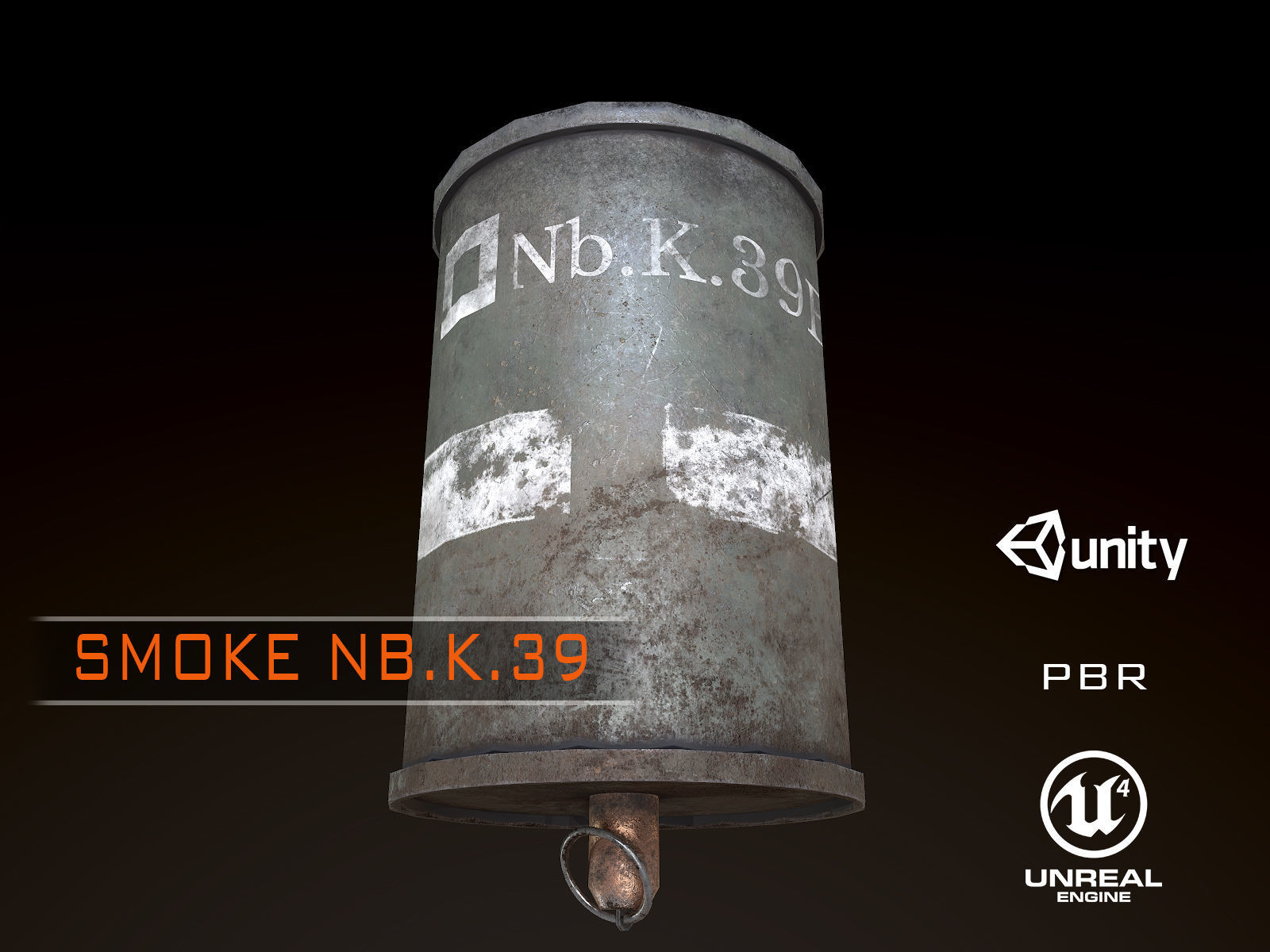 3D model German Smoke Grenade NB K39 WW2 PBR VR / AR / low-poly | CGTrader