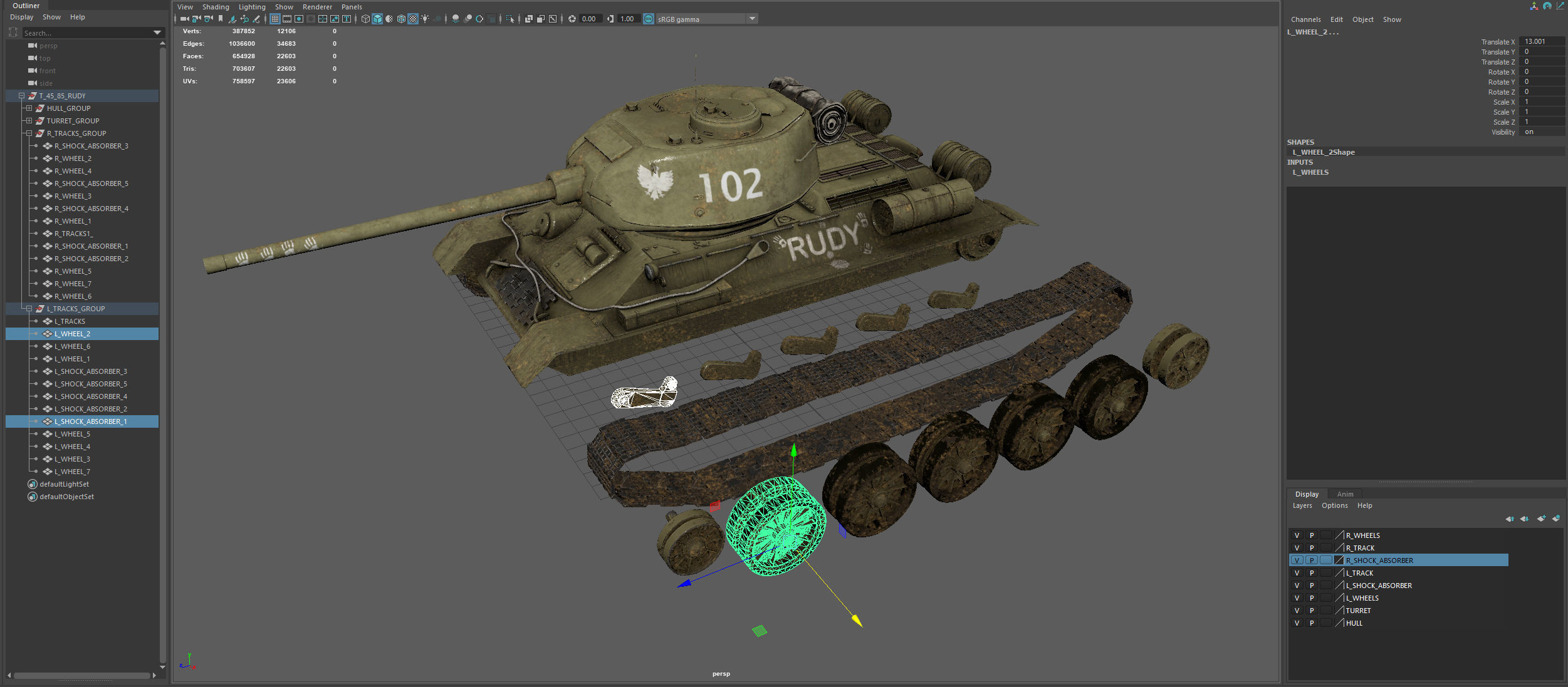 T-34 85 RUDY 3D model | CGTrader