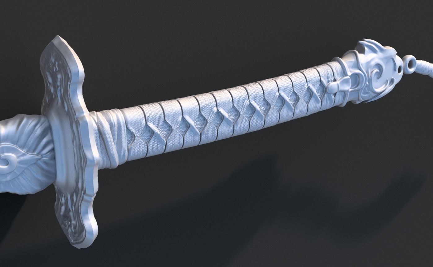 2B Sword Cosplay Prop Virtuous Contract Sword Nier Automata 3D model 3D ...