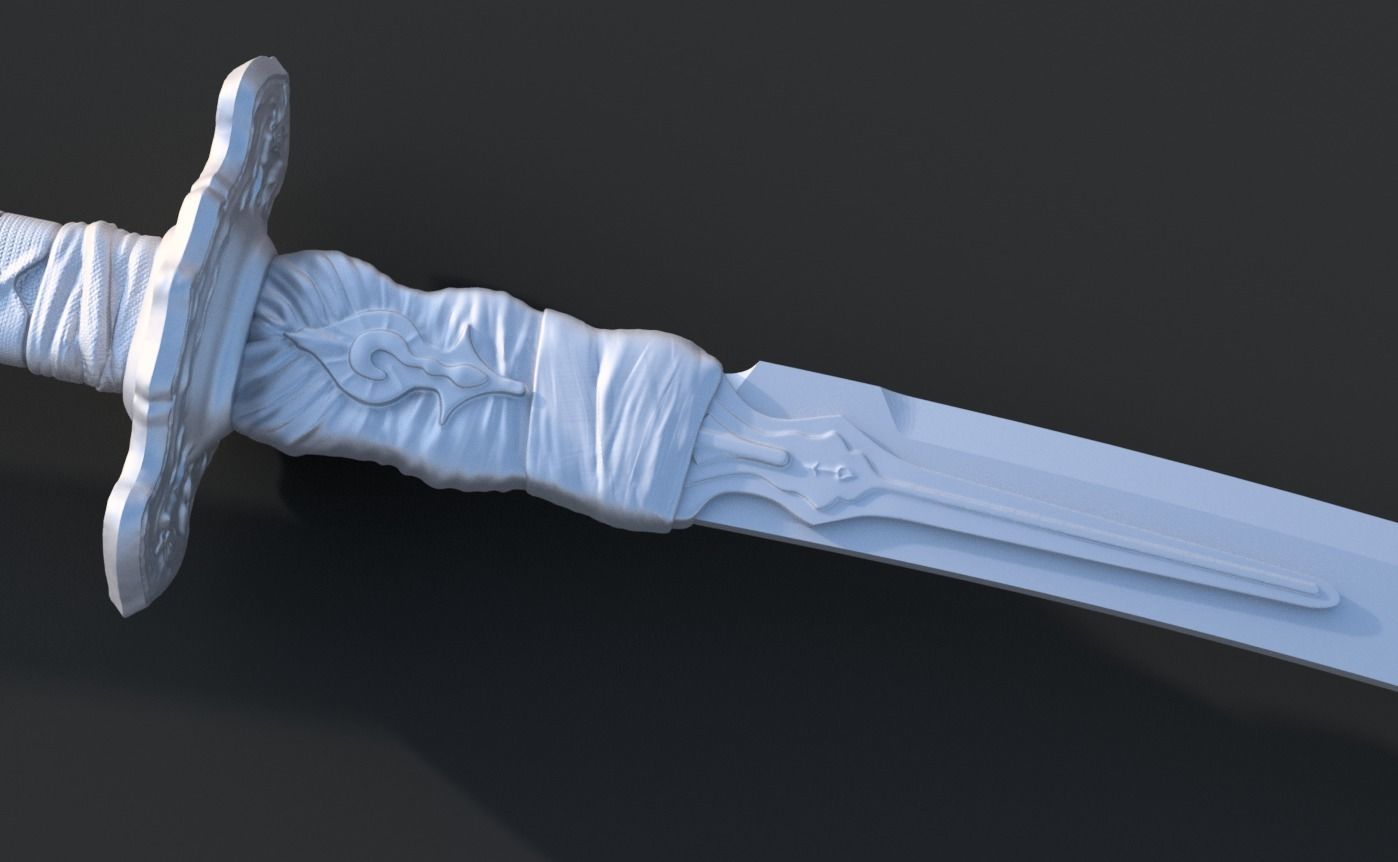 2B Sword Cosplay Prop Virtuous Contract Sword Nier Automata 3D model 3D ...