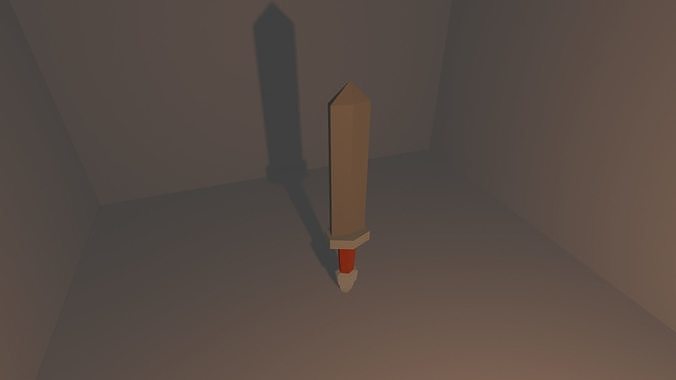 Low Poly Silver Sword free VR / AR / low-poly 3D model | CGTrader