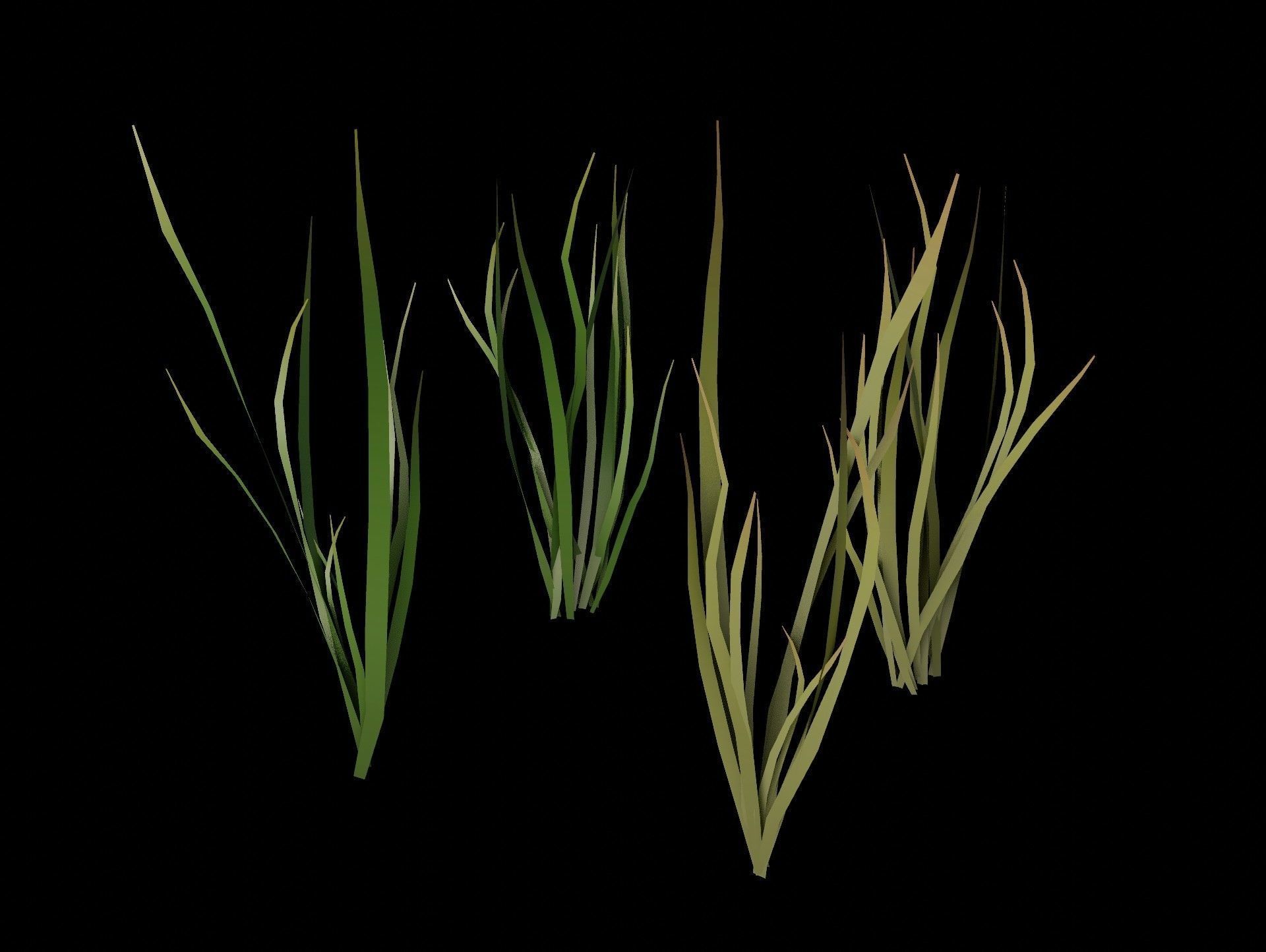 3D model Grass Animated Dry and Fresh VR / AR / low-poly | CGTrader