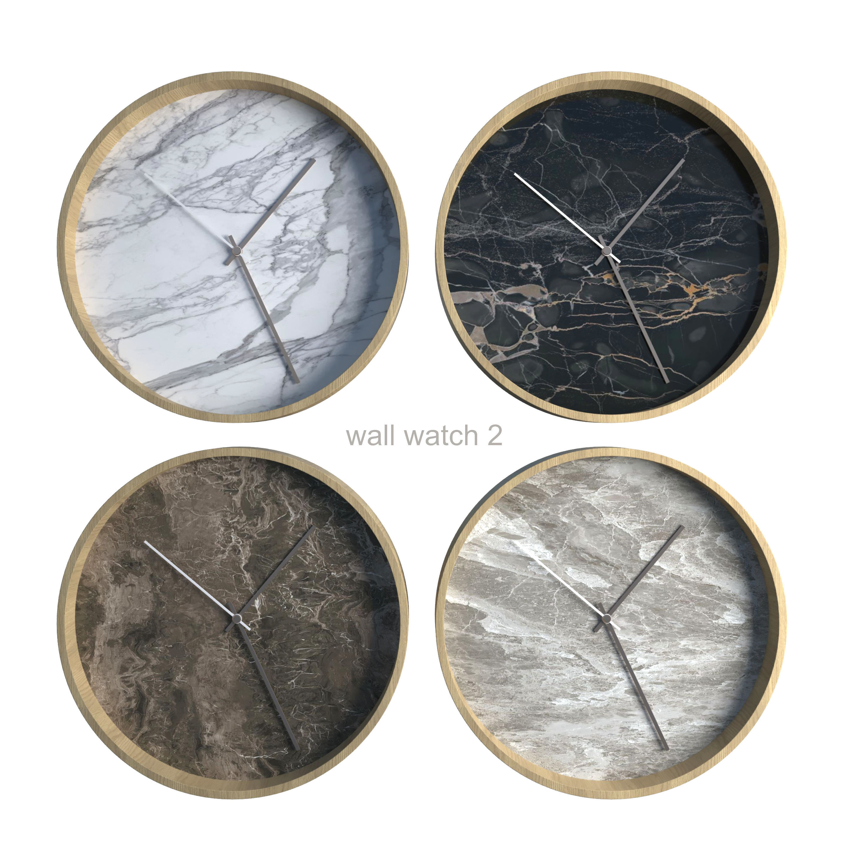 wall watch 2 3D model | CGTrader
