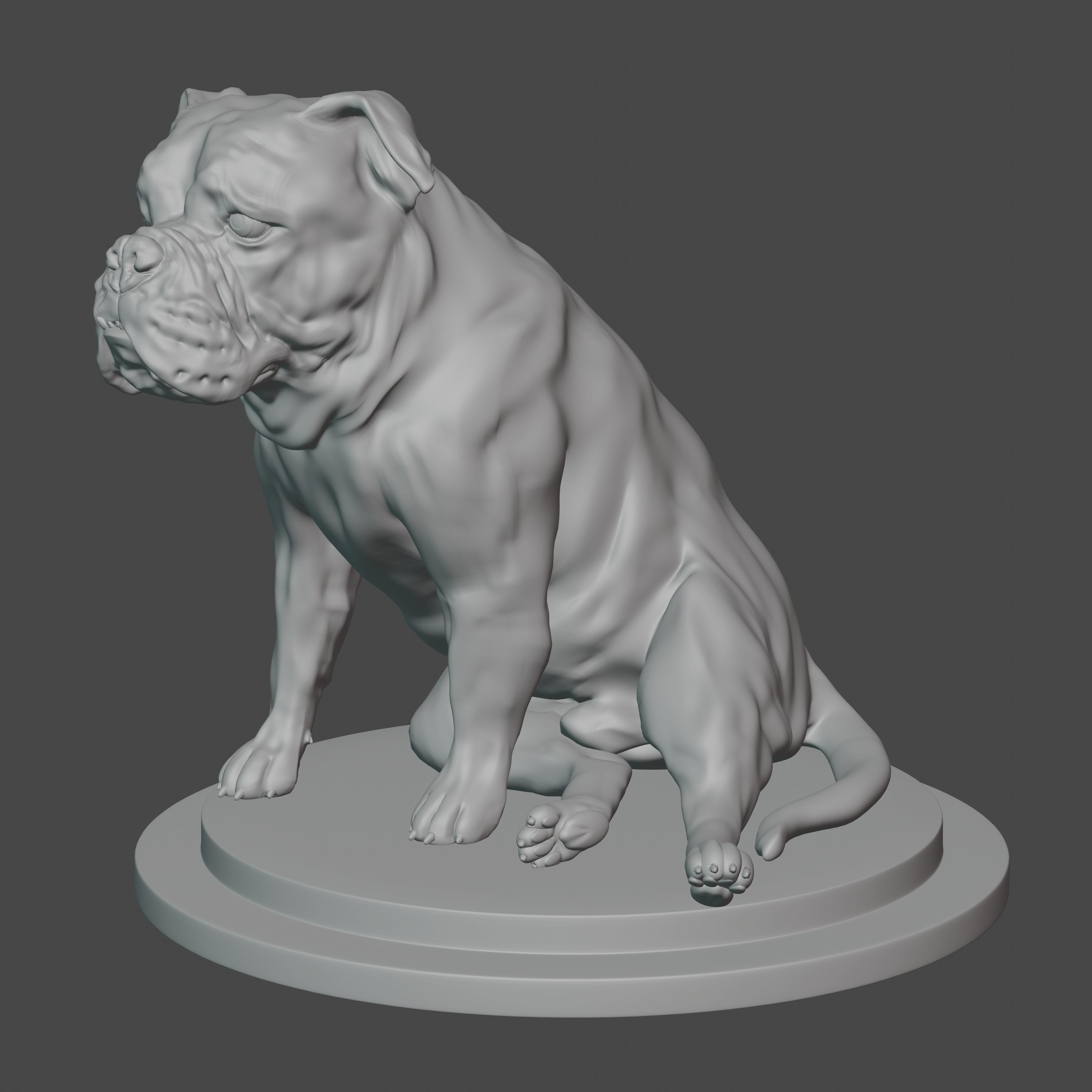 Old English Bulldog 3D model 3D printable | CGTrader