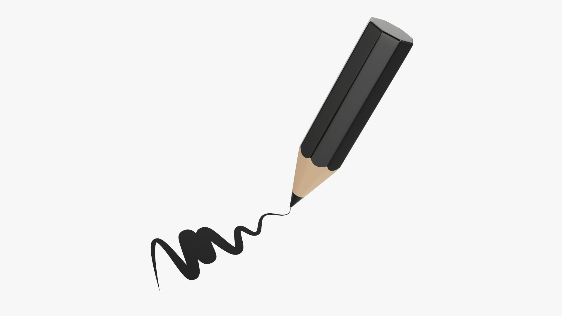 Writing tilted pencil 3D model | CGTrader