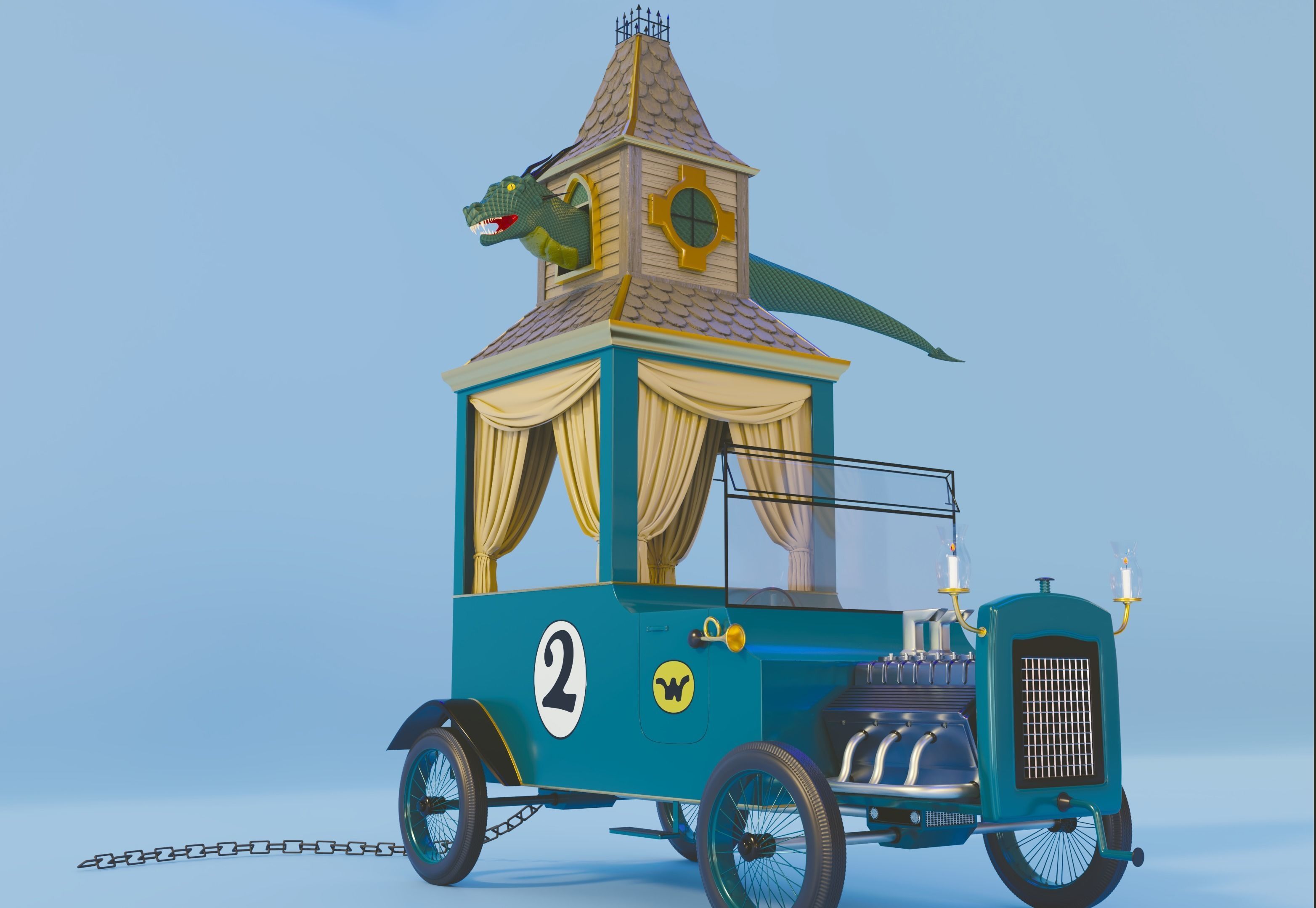 3D model Race Car 02 Creepy Coupe VR / AR / low-poly | CGTrader