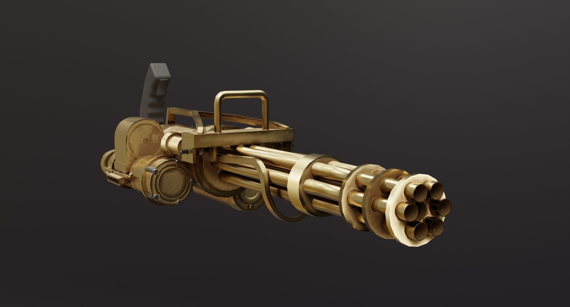 3D model Minigun Golden VR / AR / low-poly | CGTrader