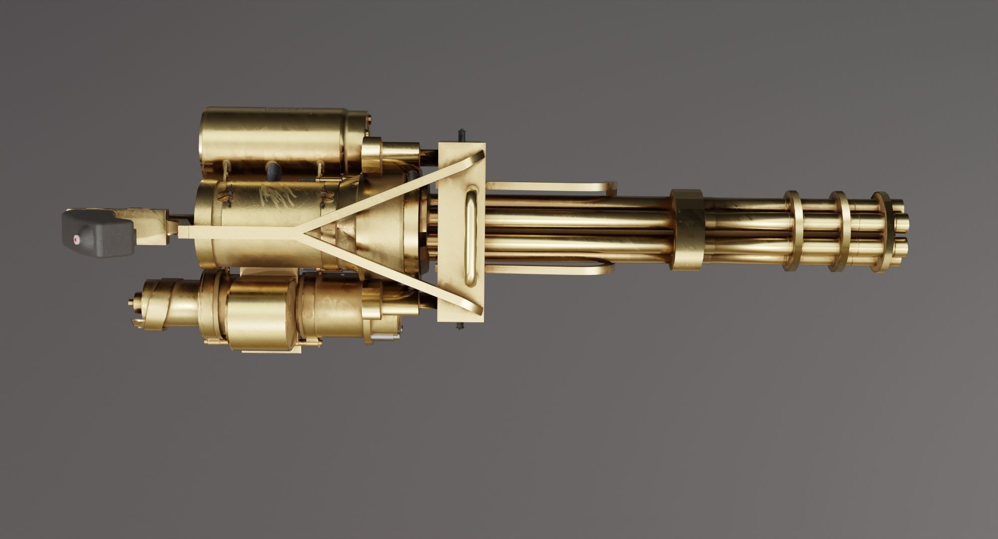 3D model Minigun Golden VR / AR / low-poly | CGTrader