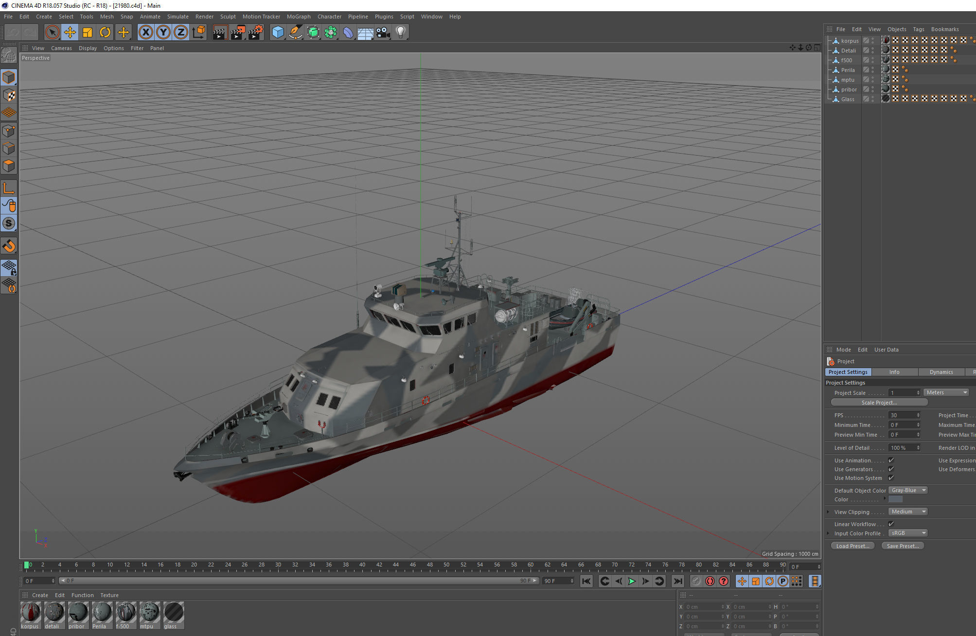 pr 21980 Grachonok-class anti-saboteur ship 3D model | CGTrader