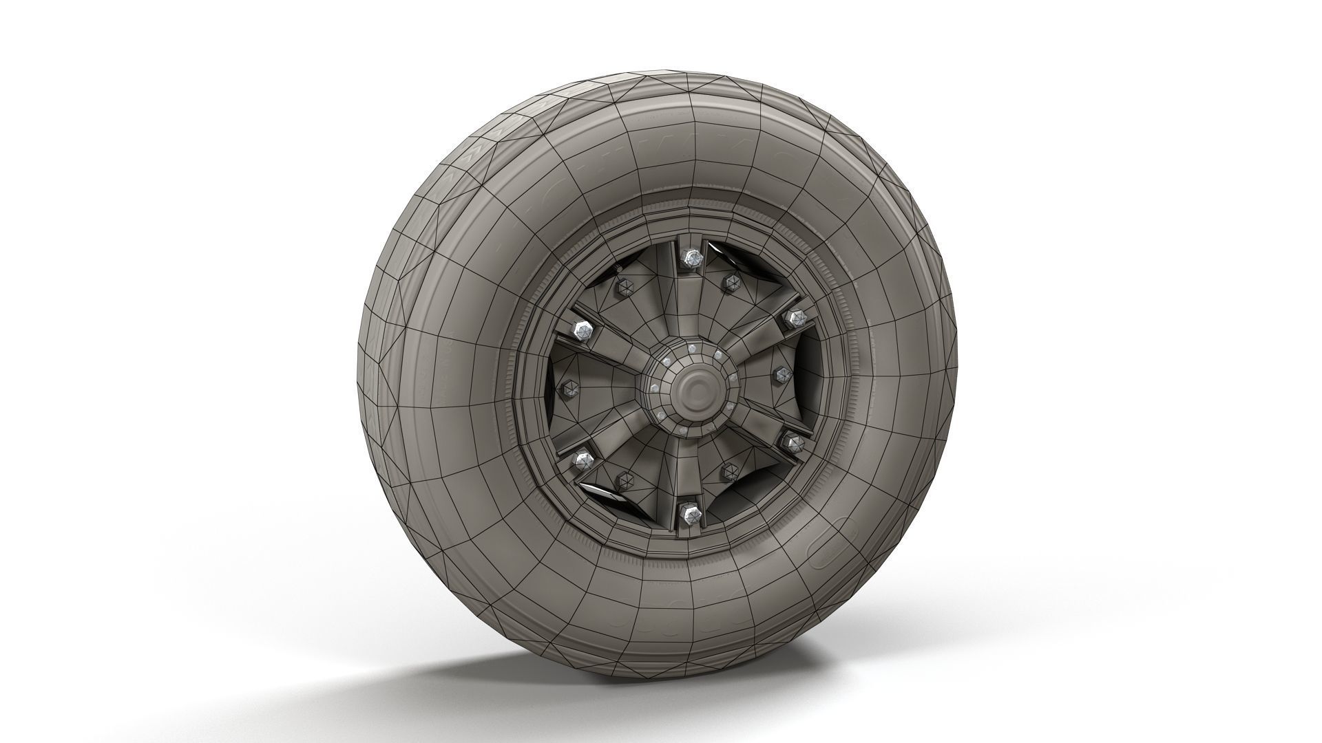 3D model PBR vintage truck wheels VR / AR / low-poly | CGTrader