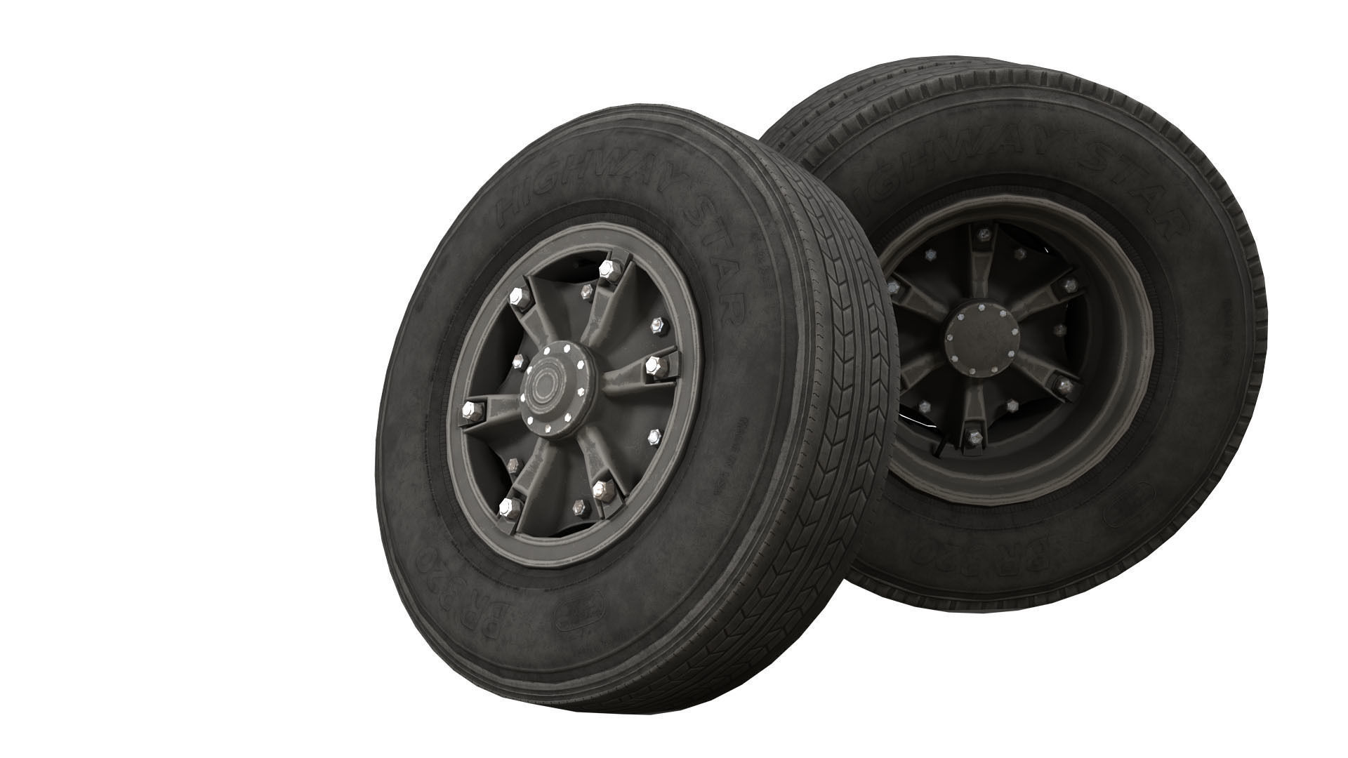 3D model PBR vintage truck wheels VR / AR / low-poly | CGTrader