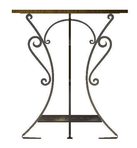 Forged table wood 3D model | CGTrader