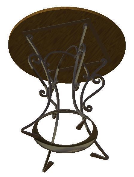 Forged table wood 3D model | CGTrader