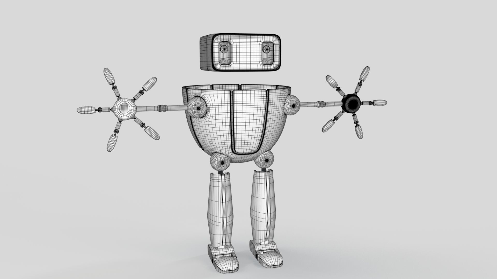 Fat Robot Rigged 3D model free 3D model rigged | CGTrader