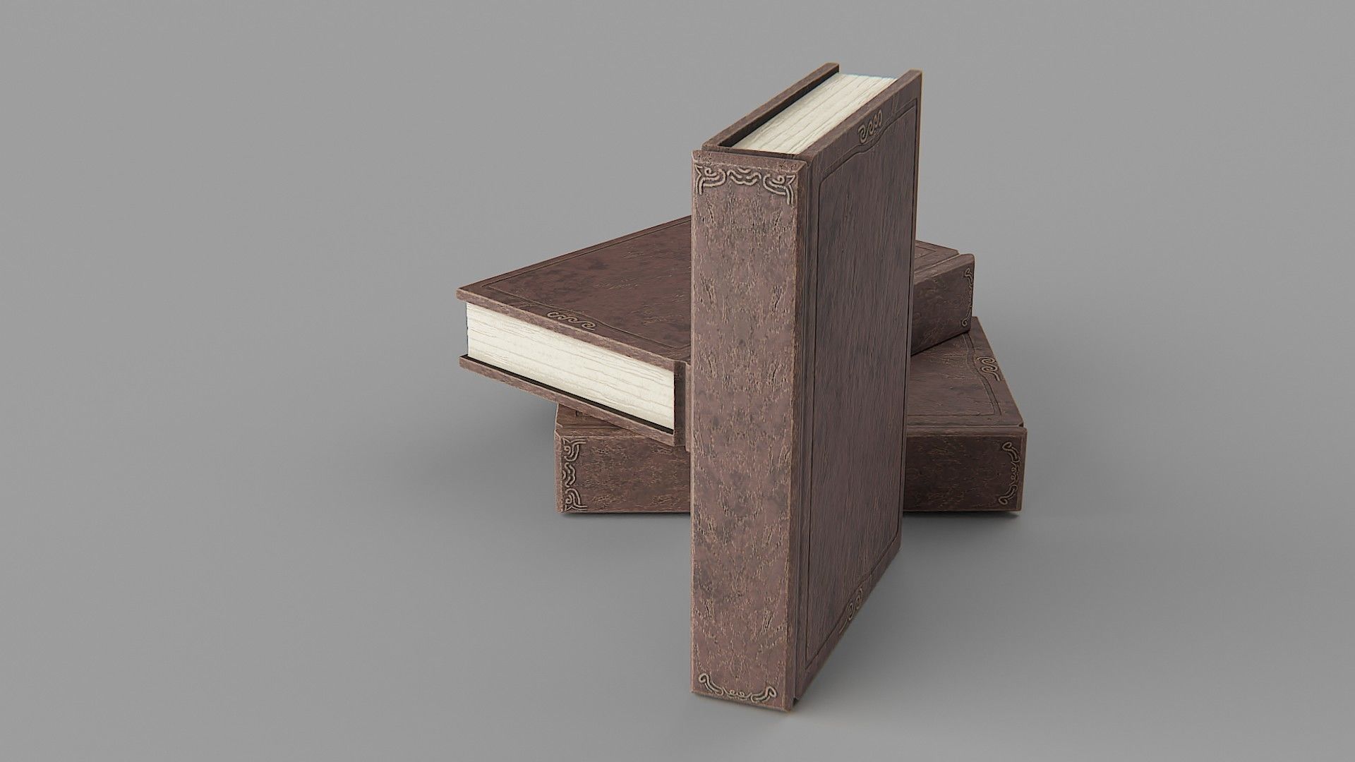 Detailed leather book closed template 3D model | CGTrader