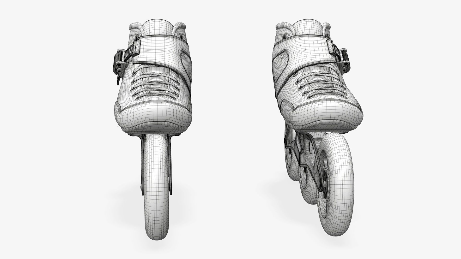 Roller skates racing 3D model | CGTrader
