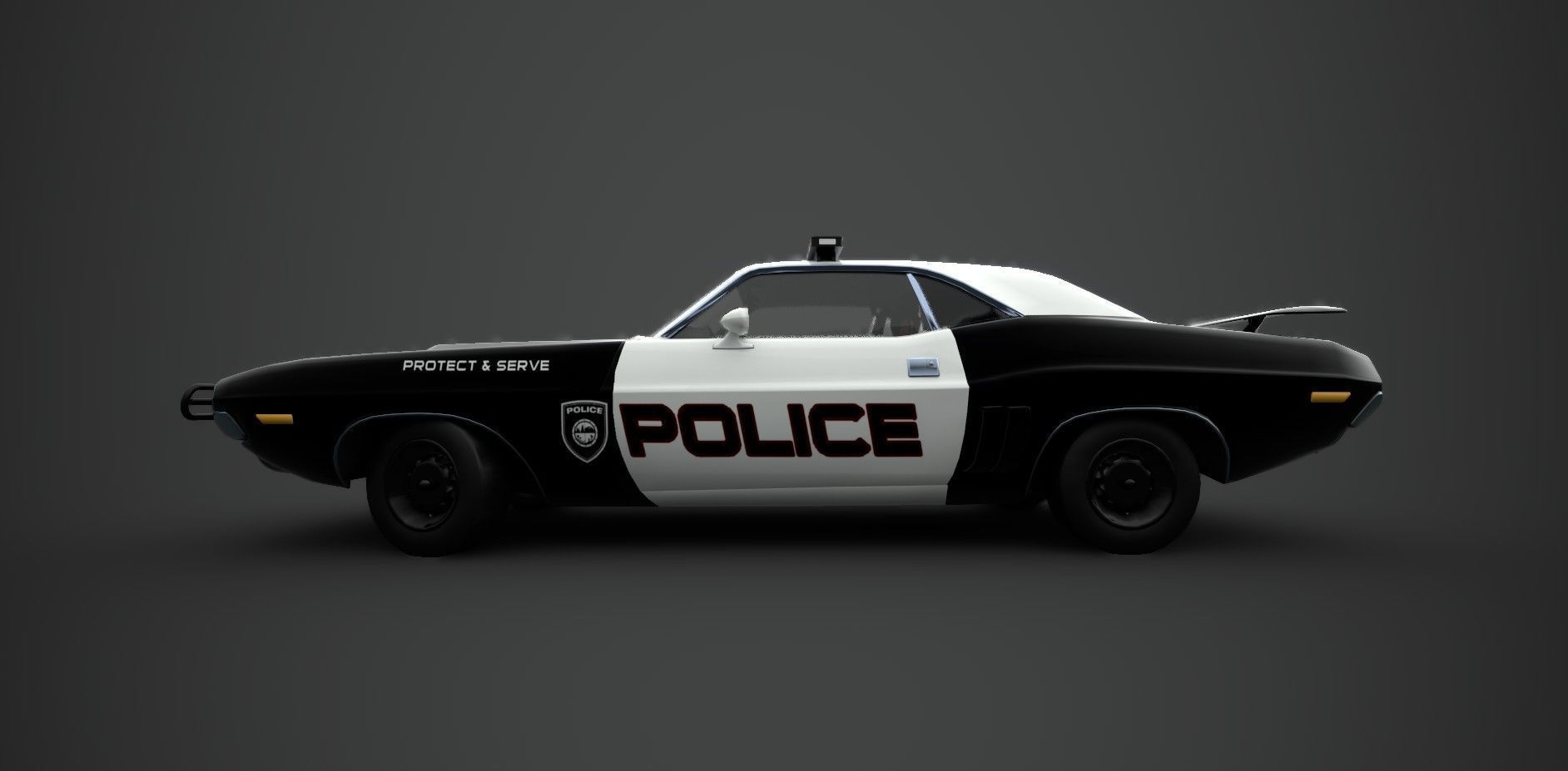 3D model Police Dodge Challenger VR / AR / low-poly | CGTrader