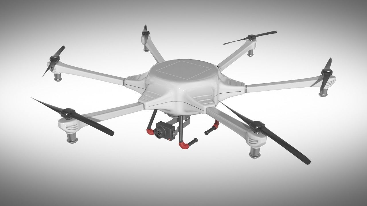Hexa Copter 3D model | CGTrader