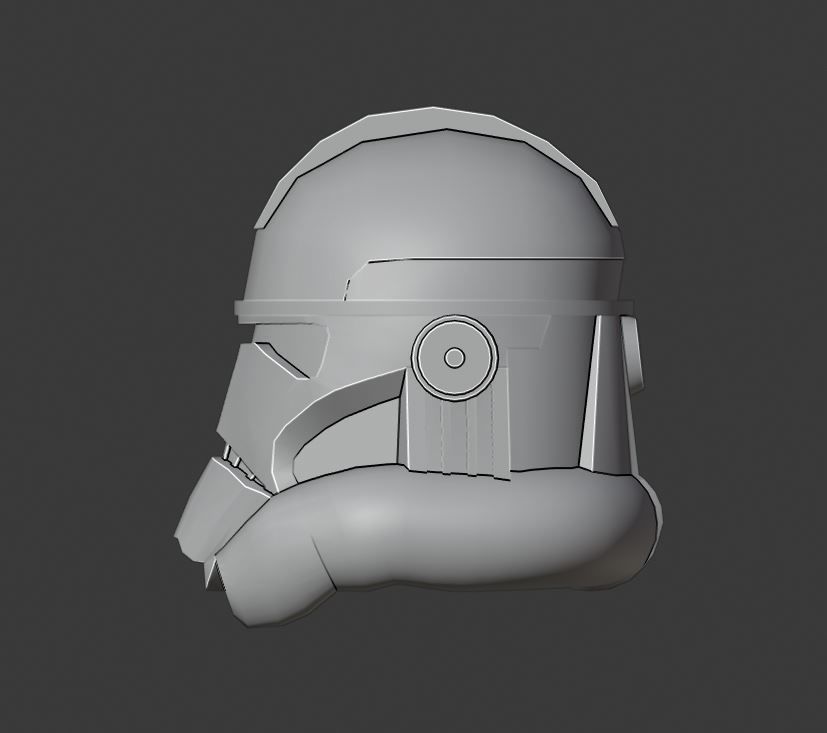 3D model Phase 2 Clone Trooper helmet ROTS VR / AR / low-poly | CGTrader